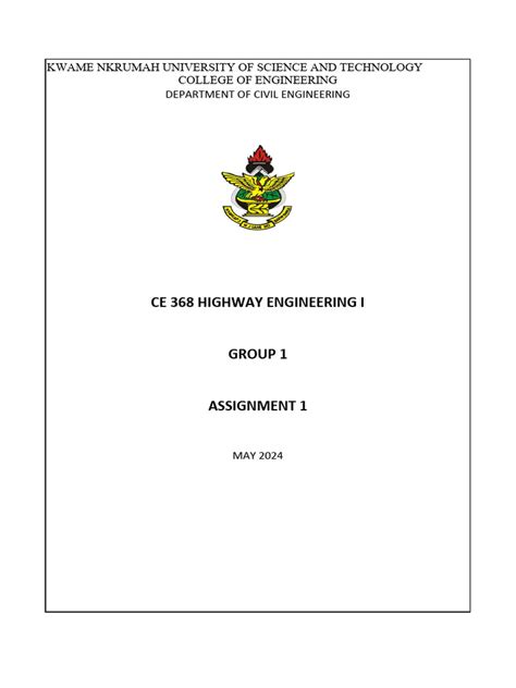 highway engineering group assignment pdf road surface road