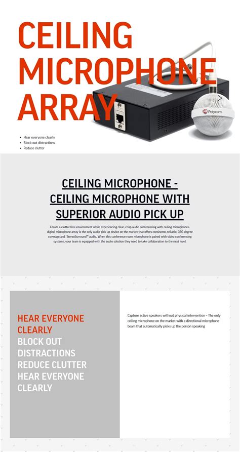 Ex Demo Polycom IP Ceiling Microphone Array White