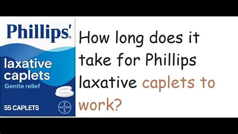 Phillips Laxative Dietary Supplement Caplets 55 Count Youtube