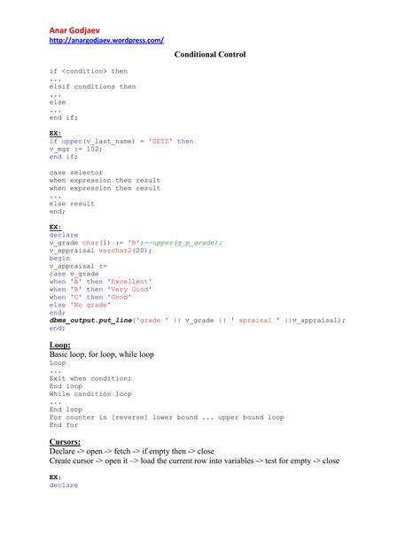 Conditional Control Docx