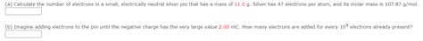 Solved A Calculate The Number Of Electrons In A Small Chegg Com