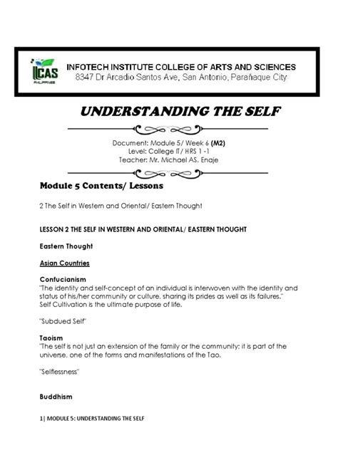 Understanding The Self Module 5 Pdf