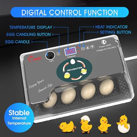 Smart Chicken Incubators For Hatching Eggs With Automatic Turner Small