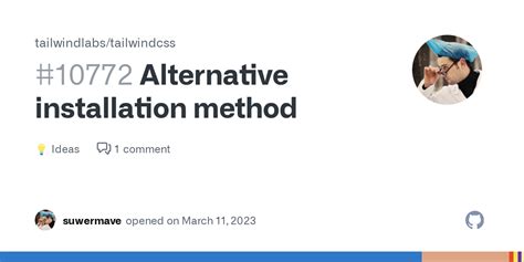 Alternative Installation Method Tailwindlabs Tailwindcss Discussion GitHub