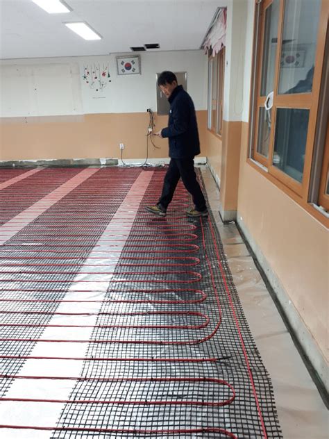 바닥 난방용 열선 시공사진 시공사진 라온시스템