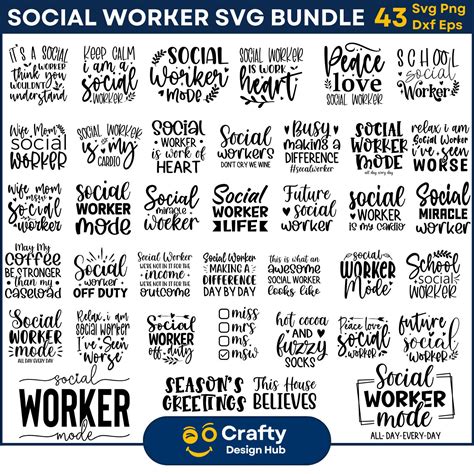 Social Worker Svg Bundle Social Worker Png Social Worker Shirt Svg