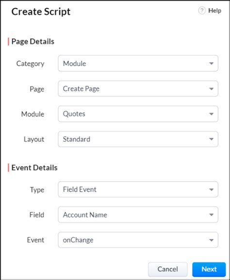 Creating A Client Script Online Help Zoho Crm