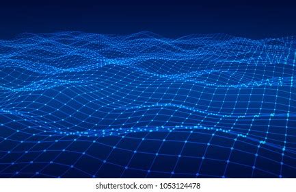 Perspective Grid Depth Field Effect Abstract Stock Vector Royalty Free Shutterstock