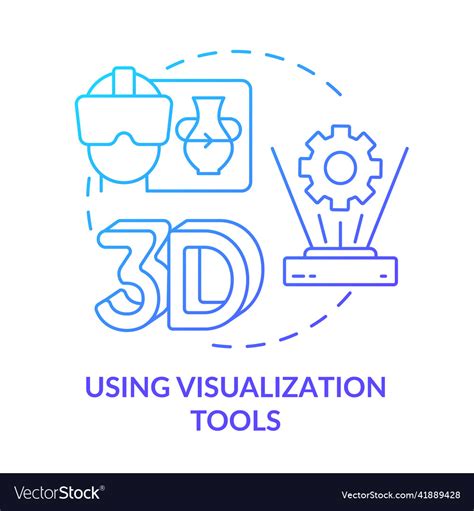 Using Visualization Tools Blue Gradient Concept Vector Image