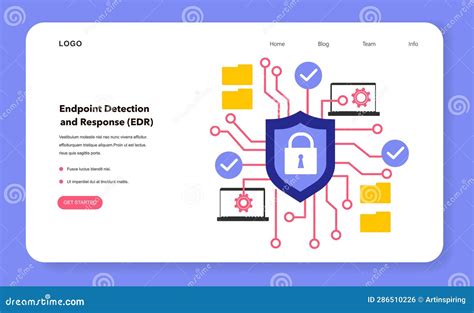Endpoint Detection And Response Endpoint Security Solution Continuous Cartoon Vector