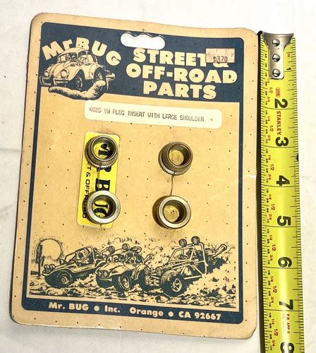 Vintage Nos Mr Bug Vw Racing Parts Rare Carded 4035 Insert With Large Shoulder 4 Ebay