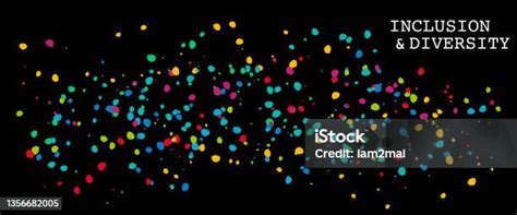 포용 및 다양성 인포그래픽 벡터 세트 멀티 컬러 도트는 포용과 다양성을 상징합니다 Lgbtqia 문화에 대한 스톡 벡터 아트 및 기타 이미지 Lgbtqia 문화 사회적