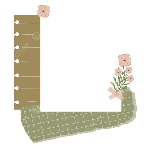 Aesthetic Polaroid Frame With Floral Decoration, Frame, Polaroid, Frame ...