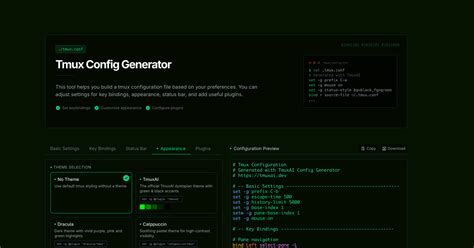 Tmux Configuration Generator Tmuxai