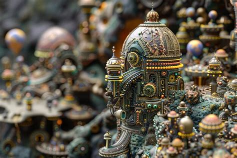 Traverse Through A Microscopic Urban Landscape Whe Generative Ai Premium Ai Generated Image