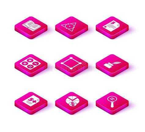 Set Test Or Exam Sheet Graph Schedule Chart Diagram Calculator Geometric Figure Square