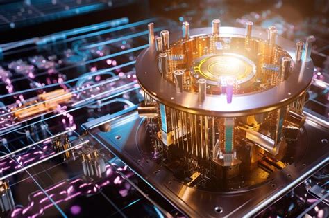 Quantum Computing Concept Quantum Computer Cpu And Computer Chip