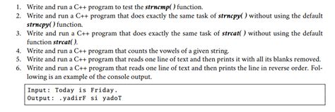 Solved 1 Write And Run A C Program To Test The Strncmp