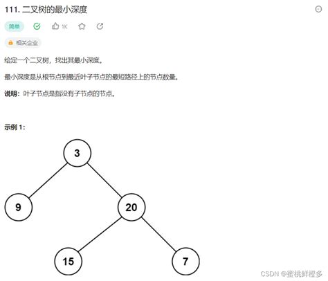 leetcode 111 二叉树的最小深度 详解笔记 csdn博客