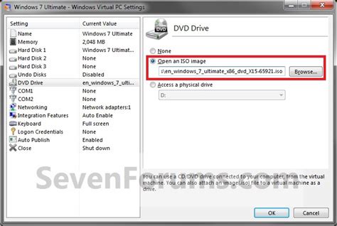 Windows Virtual PC Boot From A CD In Virtual Machine Tutorials