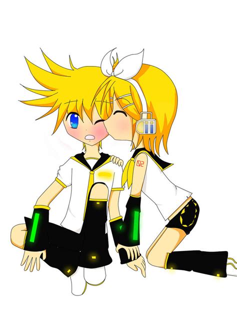 Rin Len Kiss By Renanyan On Deviantart