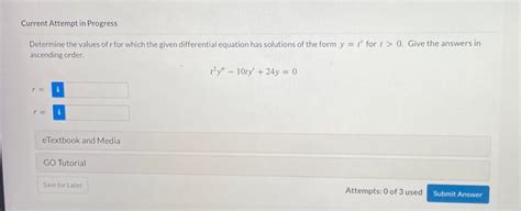 Solved Determine The Values Of R For Which The Given Chegg