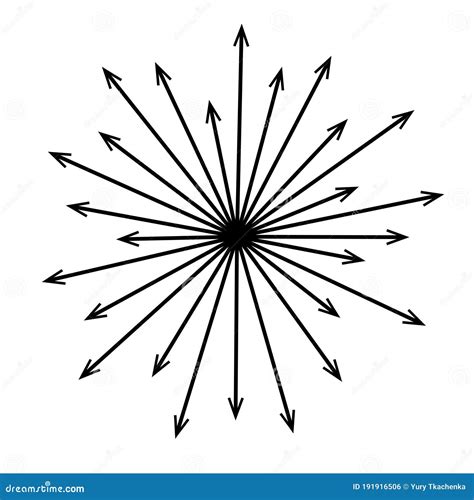 Radial Concentric Inside Rotating Arrows In Clockwise Direction Vector