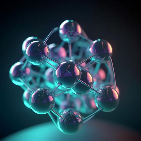 Premium Photo A Blue And Purple Image Of A Molecular Structure With The Number 9 On It