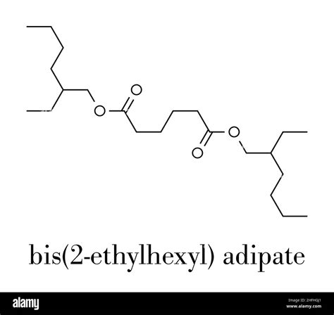 Bis 2 Ethylhexyl Adipate Deha Diisooctyl Adipate Plasticizer Molecule Skeletal Formula