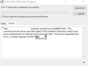 Fix X CCC F Outlook Sending Or Receiving Reported Error