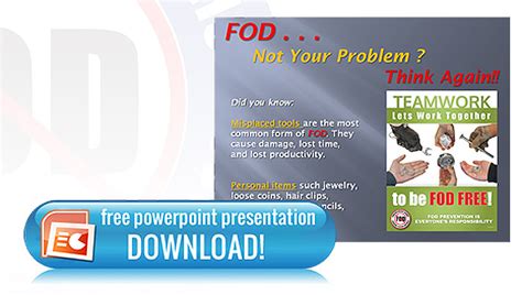 Free Fod Powerpoint Presentations Fod Prevention Foreign Object Debris Prevention