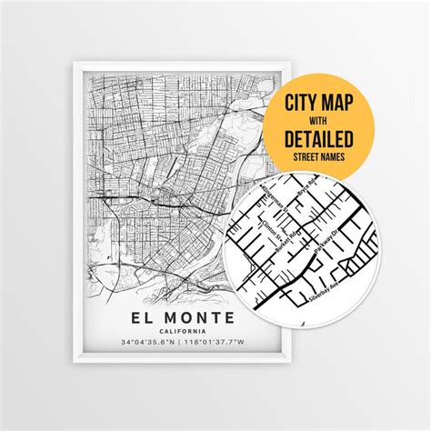 El Monte California Map With Street Names Printable El Monte City