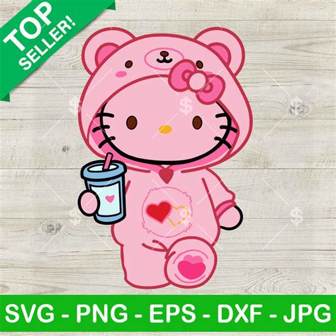 Cute Pink Hello Kitty Svg Kawaii Kitty Svg Kitty Cat Svg Hello Kitty Svg