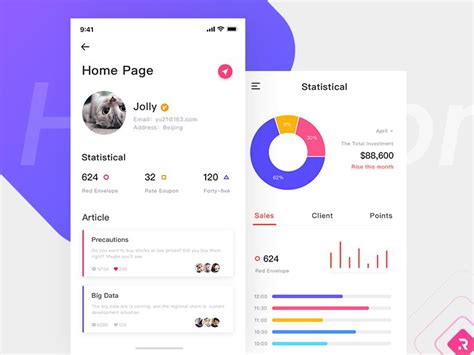 Data Statistics Ui Design For Red