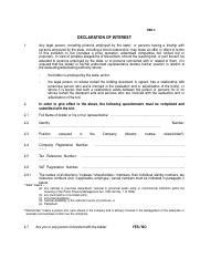 Declaration Of Interest SBD Doc SBD DECLARATION OF INTEREST Any