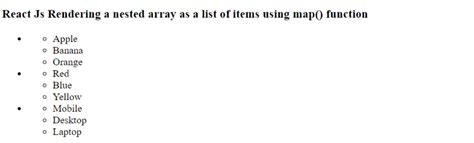 React Js Map Jsx Example Array Map Method Iterate Over An Array And