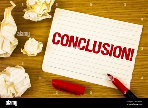 Word Writing Text Conclusion Motivational Call Business Concept For