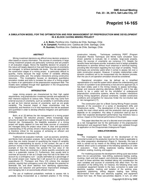 pdf a simulation model for the optimization and risk management of