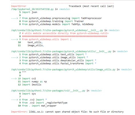 importerror libgl so 1 cannot open shared object file no such file