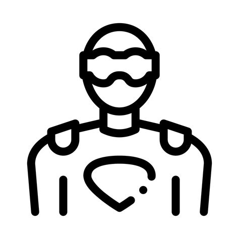 Super Hero Man Icon Vector Outline Illustration 17430069 Vector Art At