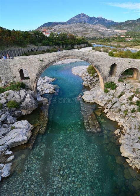 Mes Bridge In Shkodra Albania Stock Illustration Illustration Of