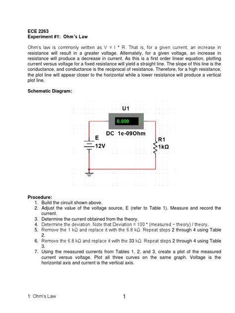 verifying ohm s law through experimental measurement of current across