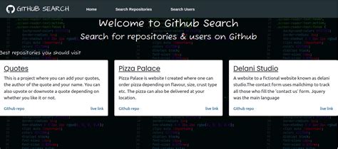 GitHub JoyChristine Git A Git Search User Repo Engine