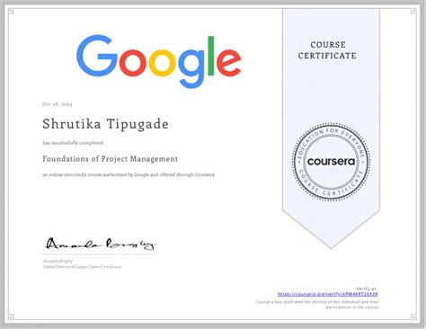 Shrutika Tipugade On Linkedin Projectmanagement Coursera Agile