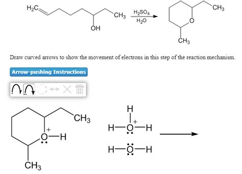 Solved HC CH3 CH3 H2SO4 H20 OH CH3 Draw curved arrows to | Chegg.com