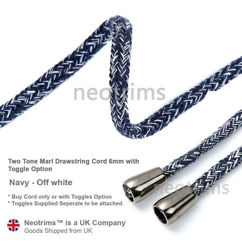 Round Drawstring Cotton Cord Rope 6mm For Sweatshirt Hoodie Toggle Ends Stopper Ebay Uk