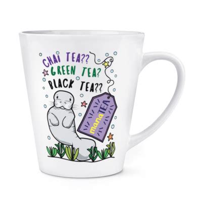 Seekuh Tee 341ml Latte Becher Tasse Lustig Tiere Meer Süß Scherz