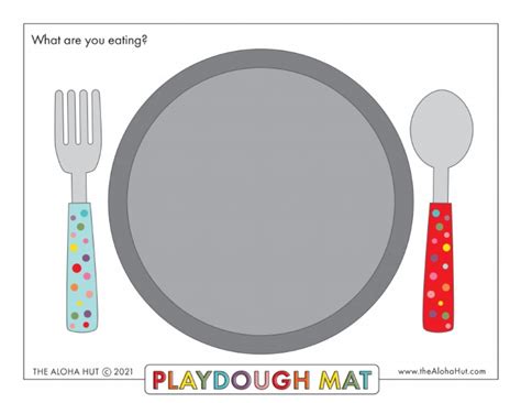Playdough Mats Plate By The Aloha Hut Pdf
