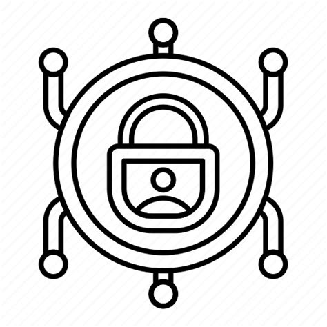 Cyber Internet Lock Locked Padlock Protection Security Icon