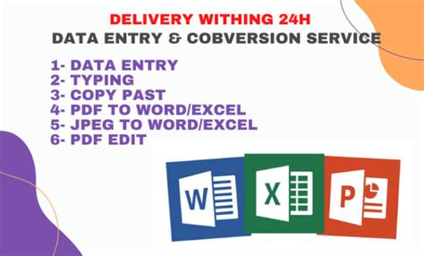 Convert Pdf To Word Pdf To Excel And Do Data Entry Typing By Mercenaire Fiverr